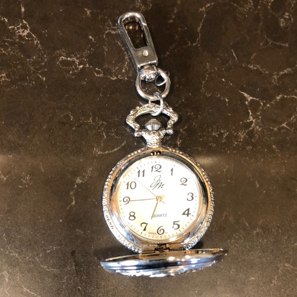 JM Collection | Accessories | Pocket Watch Jm Quartz Silver Collection ...